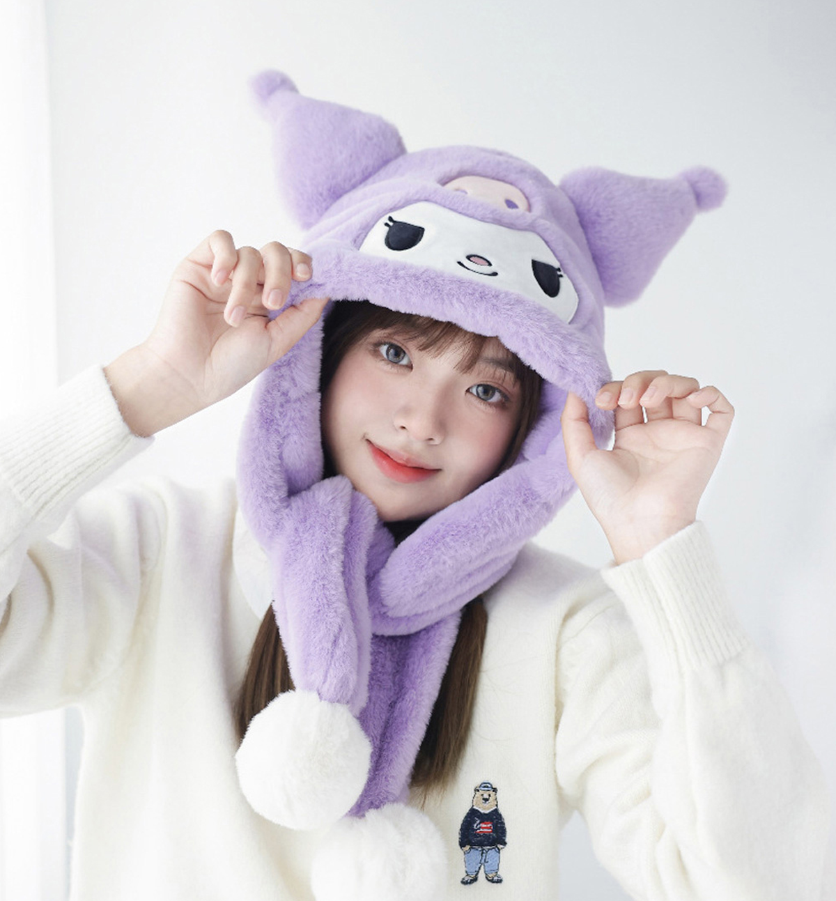 Sanrio Face Warm Hat [Cinnamoroll]