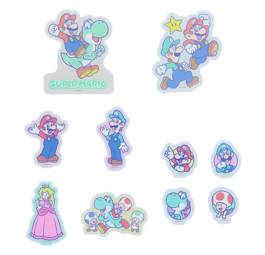 [JAPAN] Super Mario Vinyl Sticker Set [Pink]