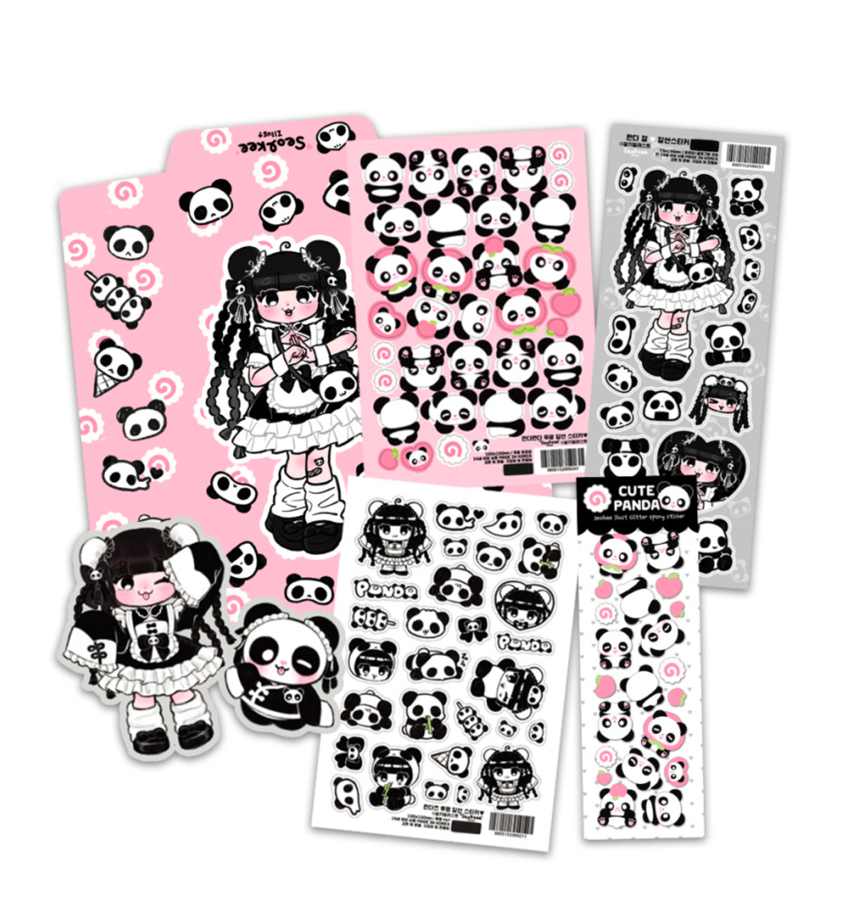 Cute Panda Sticker Pack