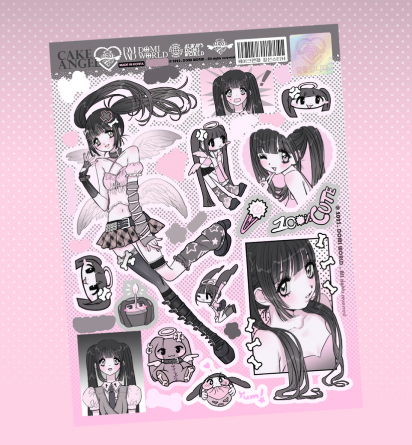 Domi World Cake Angel Sticker [Renewal]