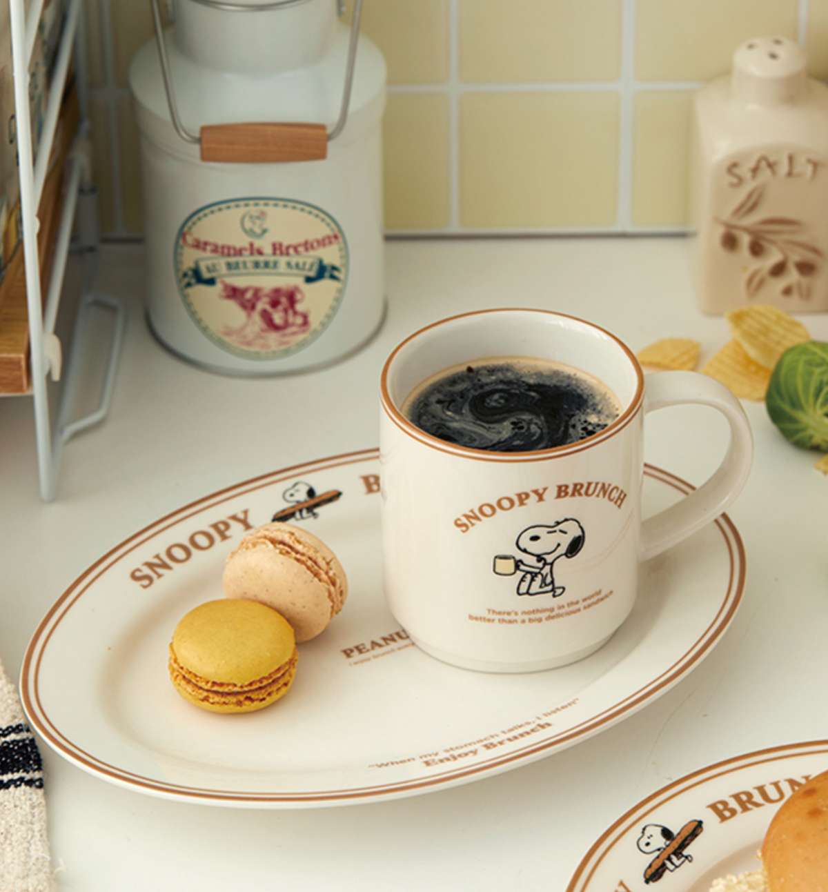 Peanuts Snoopy Mug Cup [Brown Line]