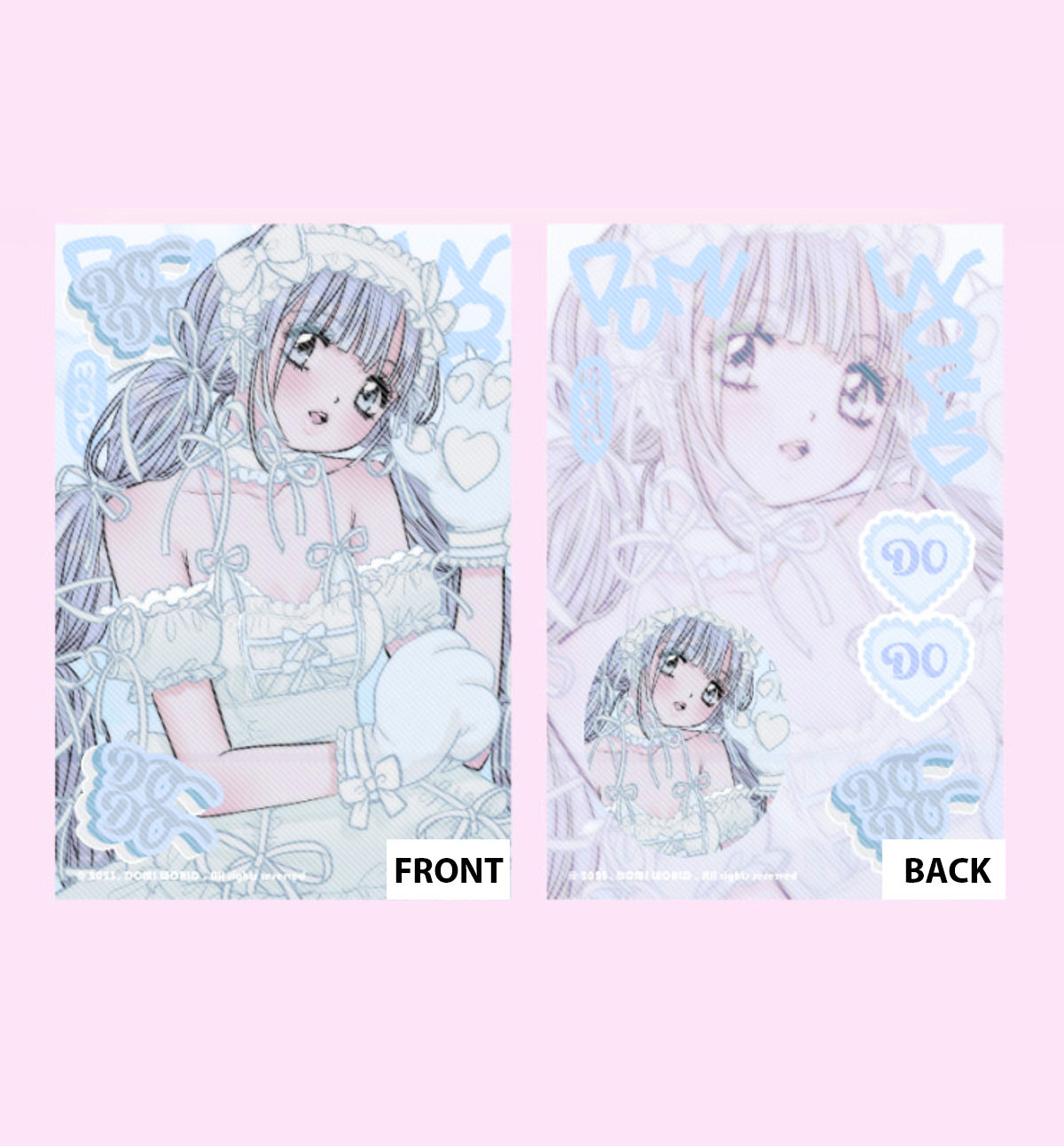 Domi World Dodo & Mimi Ribbon Postcard Set [2 Postcards]