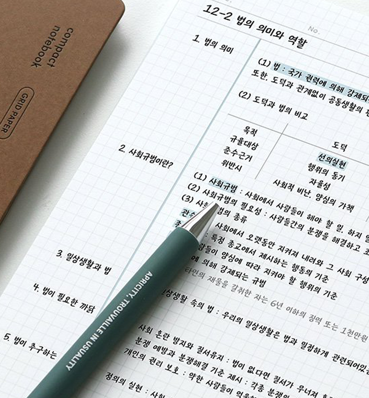 A5 Compact Grid Notebook [4 Colors]