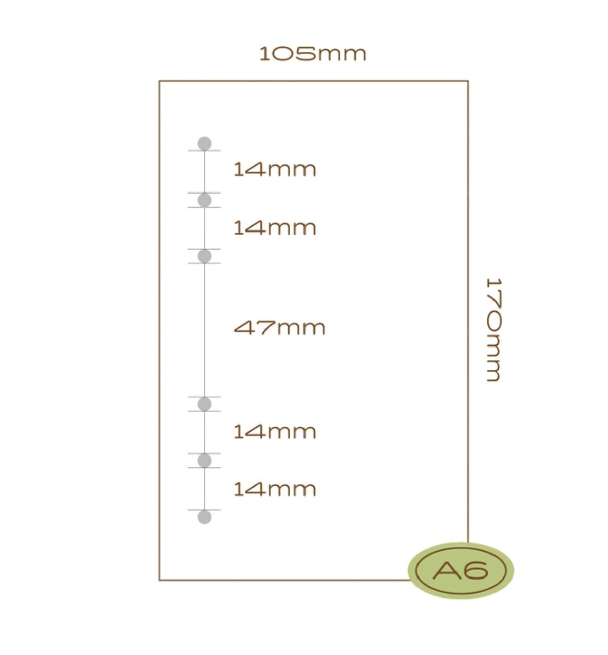 A6 Deco Cream Paper Refill