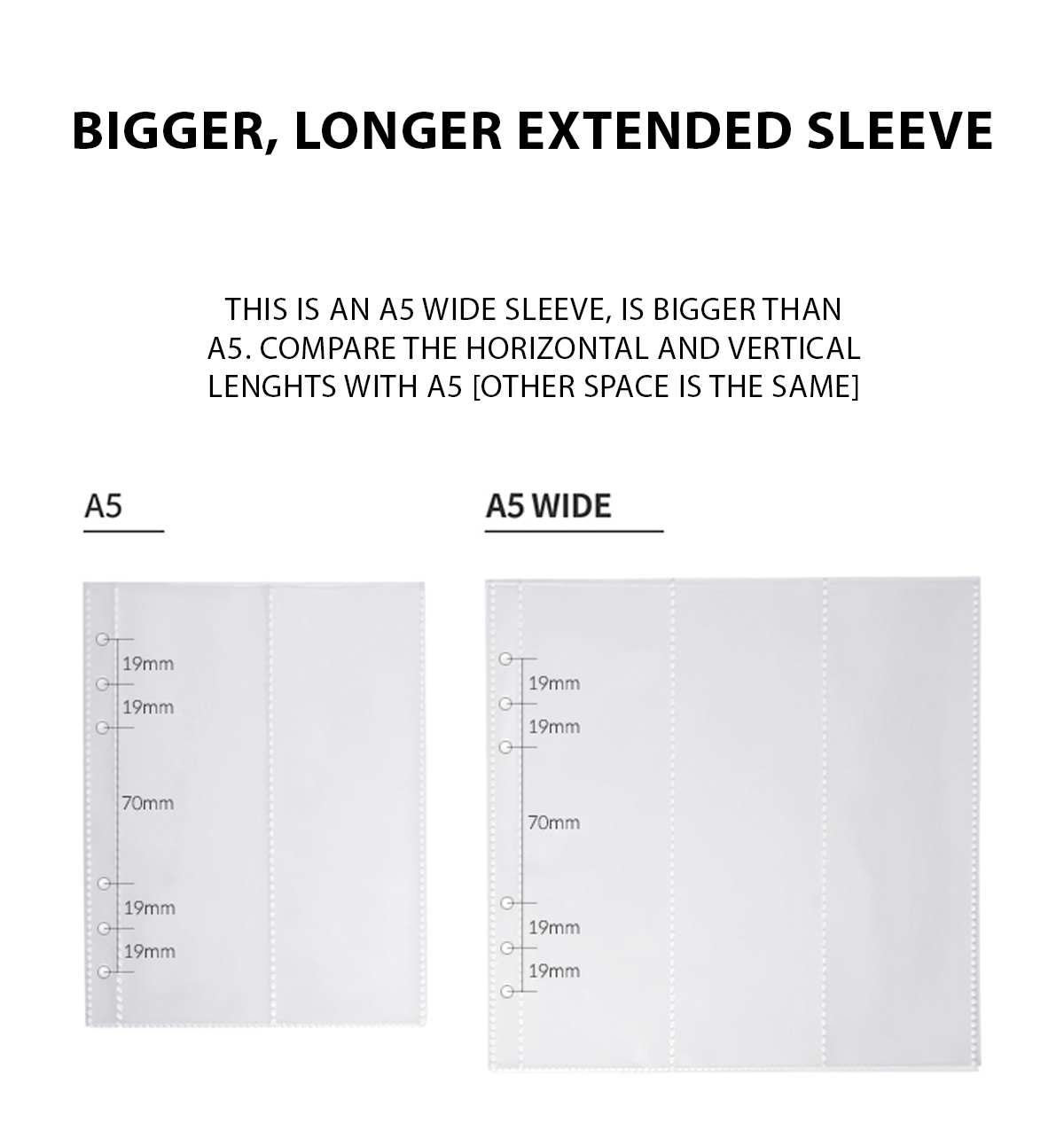 A5 Wide Clear Pocket File [Double-Sided]
