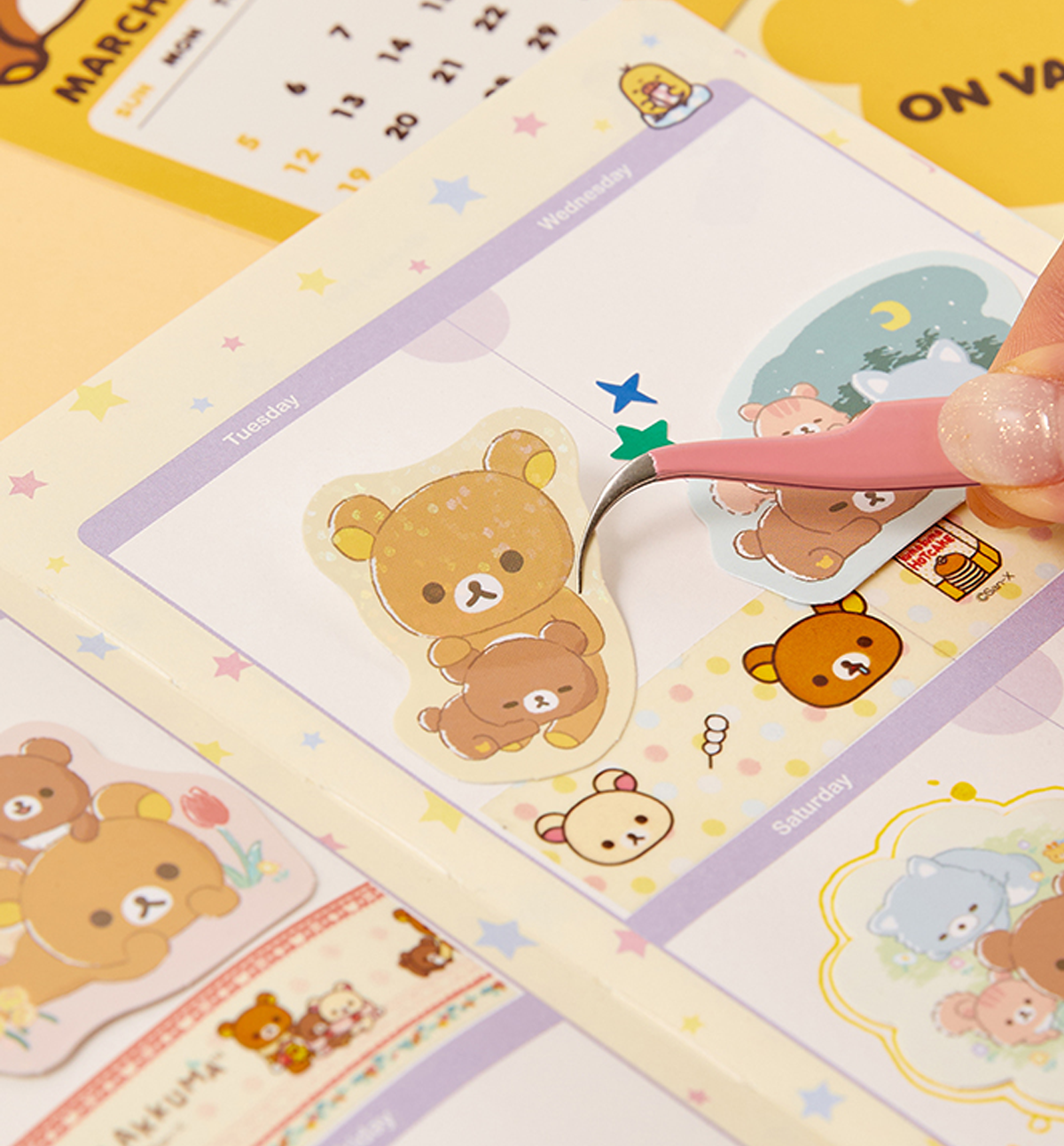 Rilakkuma Glitter Choiroikoguma Sticker Pack