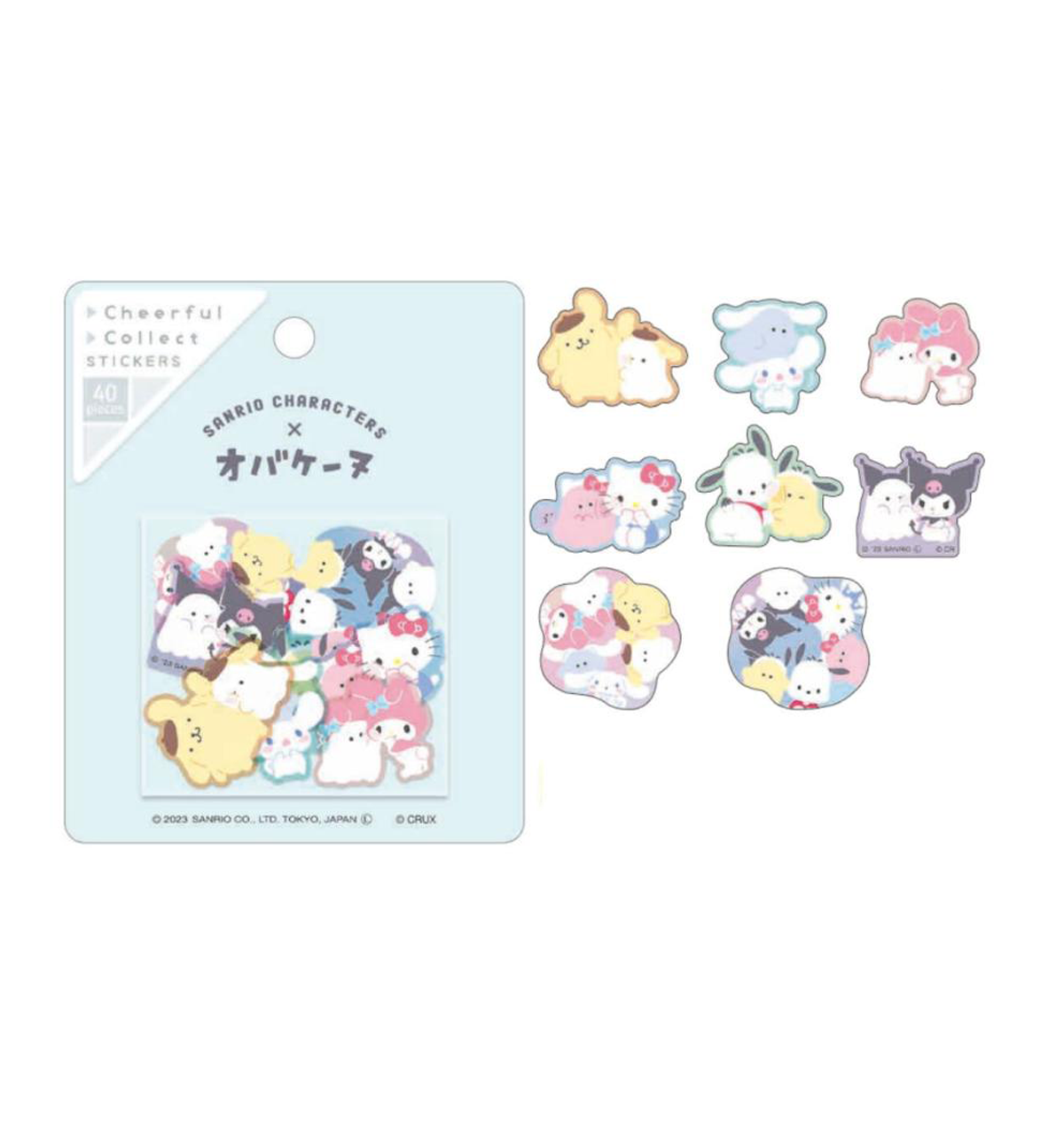 Sanrio x Obakenu Clear Sticker [Characters]