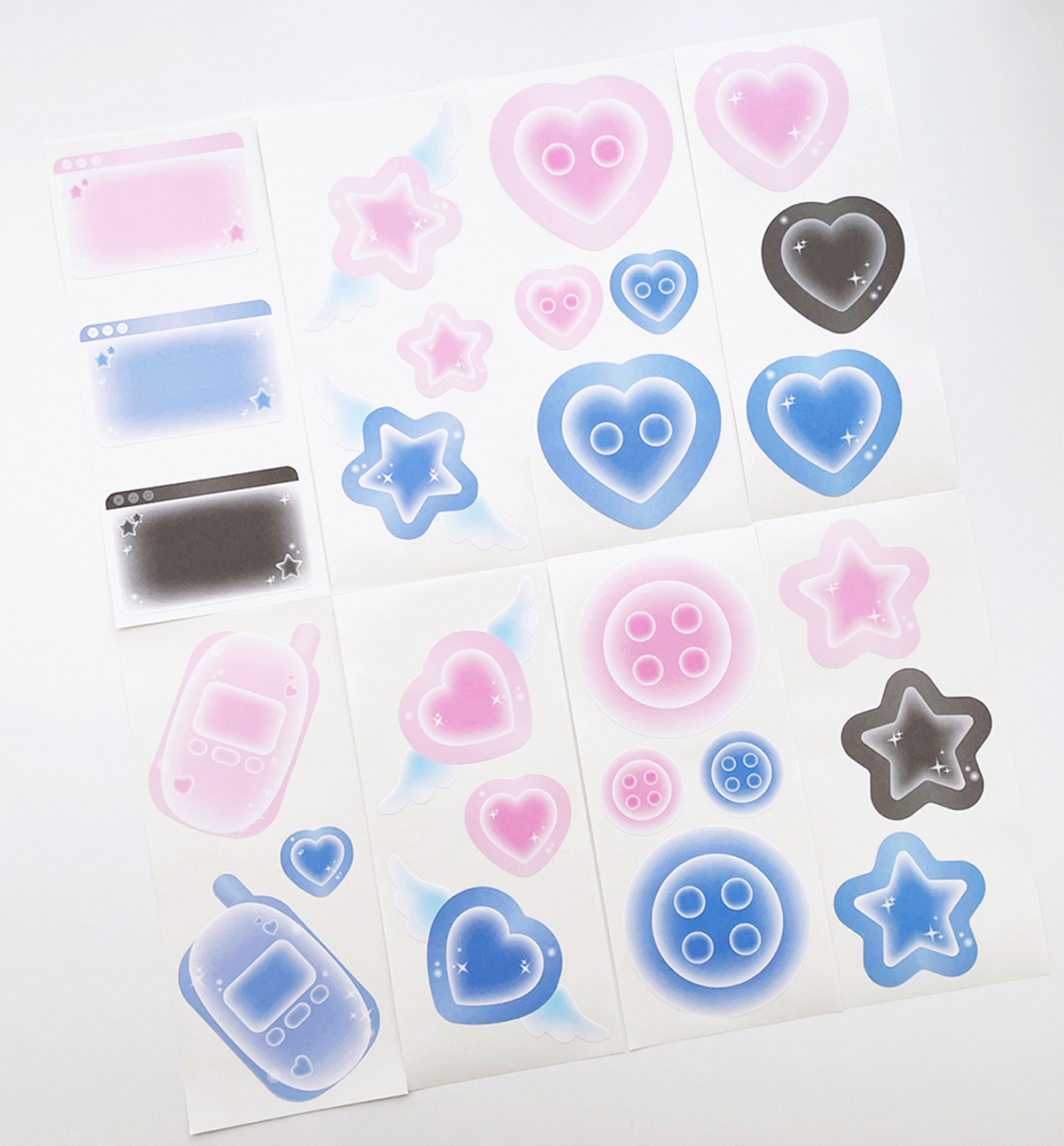 Y2K Paper Sticker Set