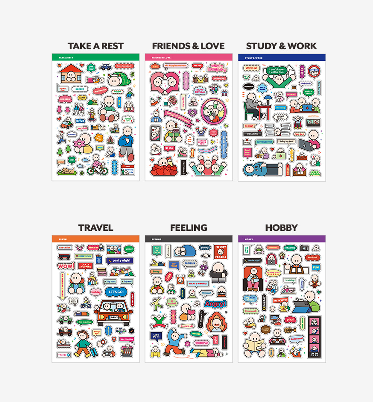 Simpler Daily Point Sticker Pack [6 Sheets]