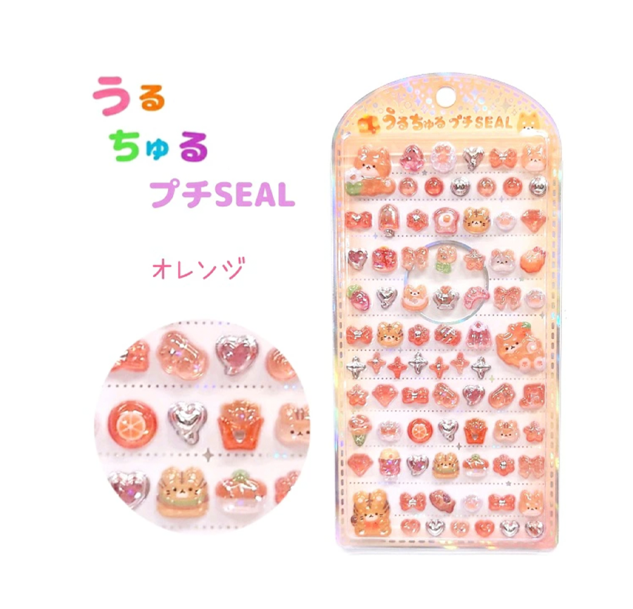 [JAPAN] Uruchuru Petit Seal Sticker [Orange]