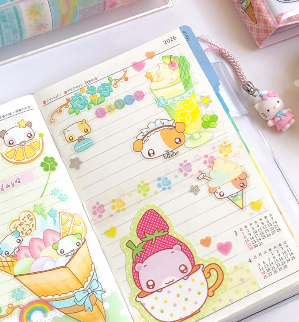 Rainbow Paw Print Washi Tape