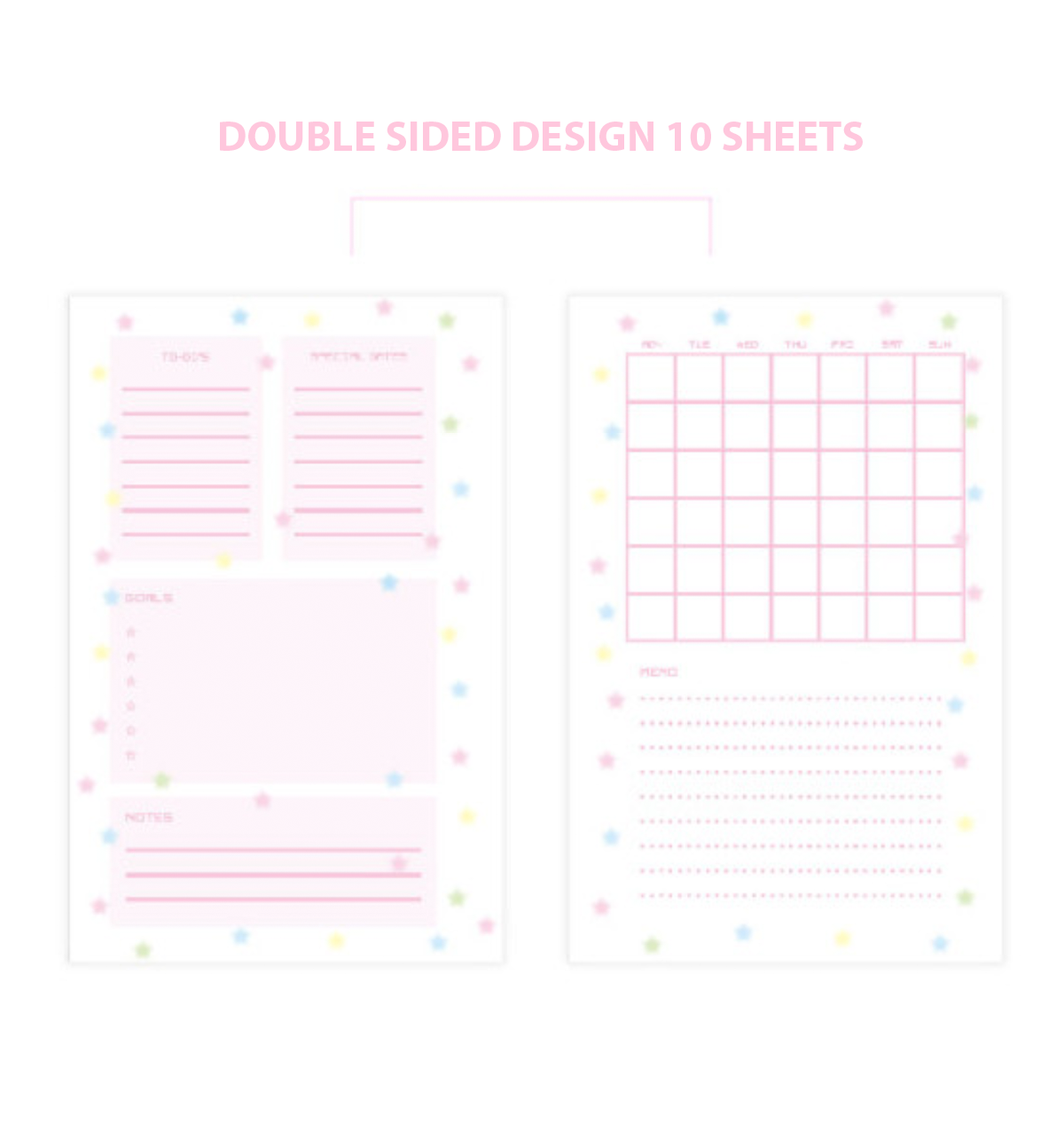 A7 Sugar Star Schedule Paper Refill Set