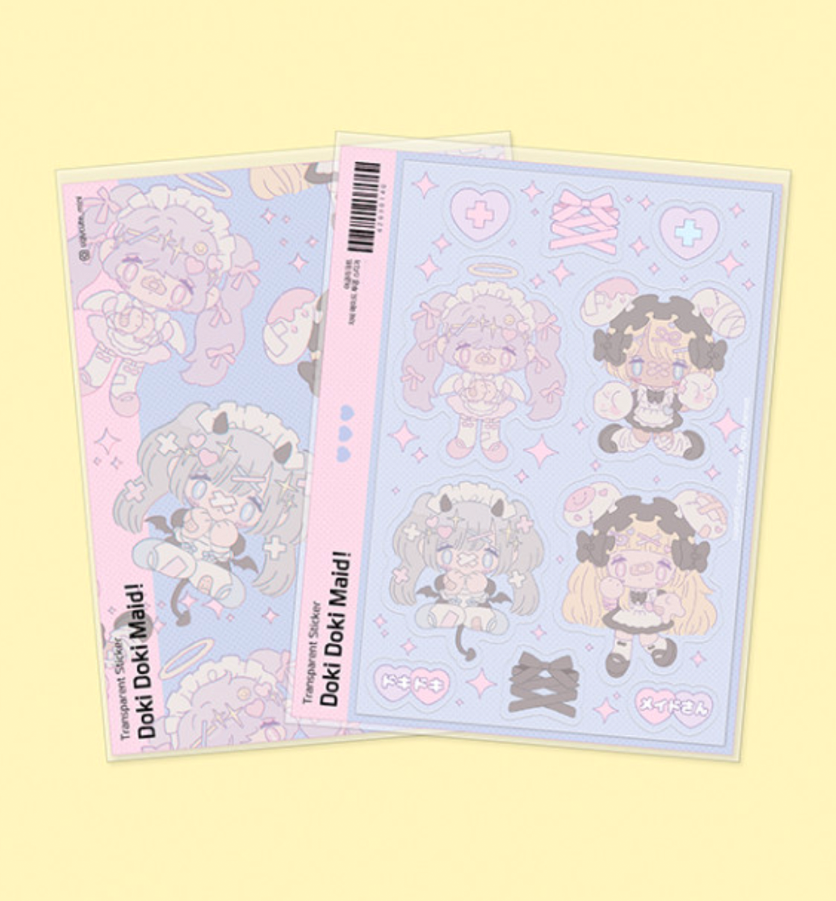 Chibi Doki Doki Maid Transparent Sticker