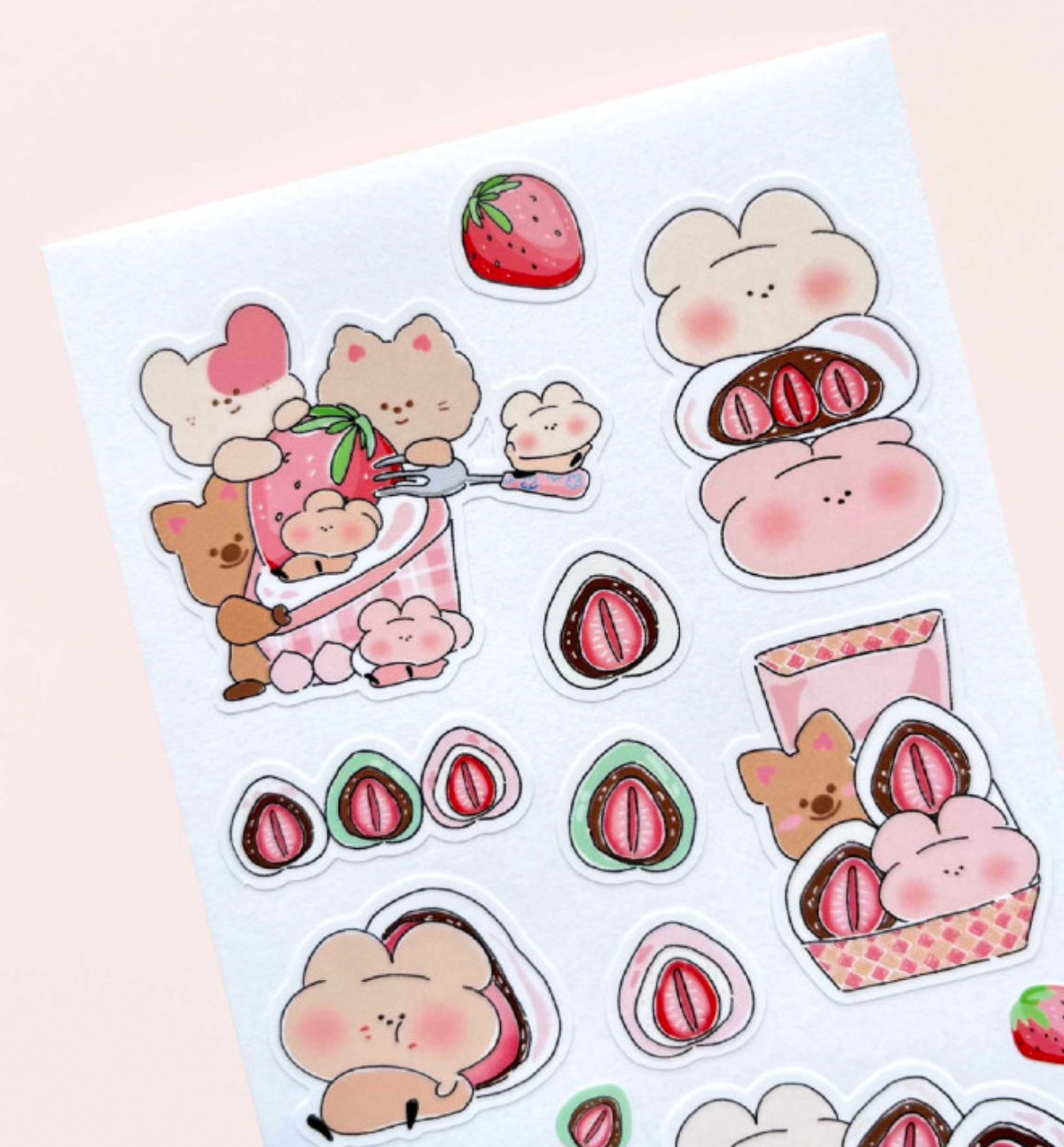 Strawberry Mochi Seal Sticker