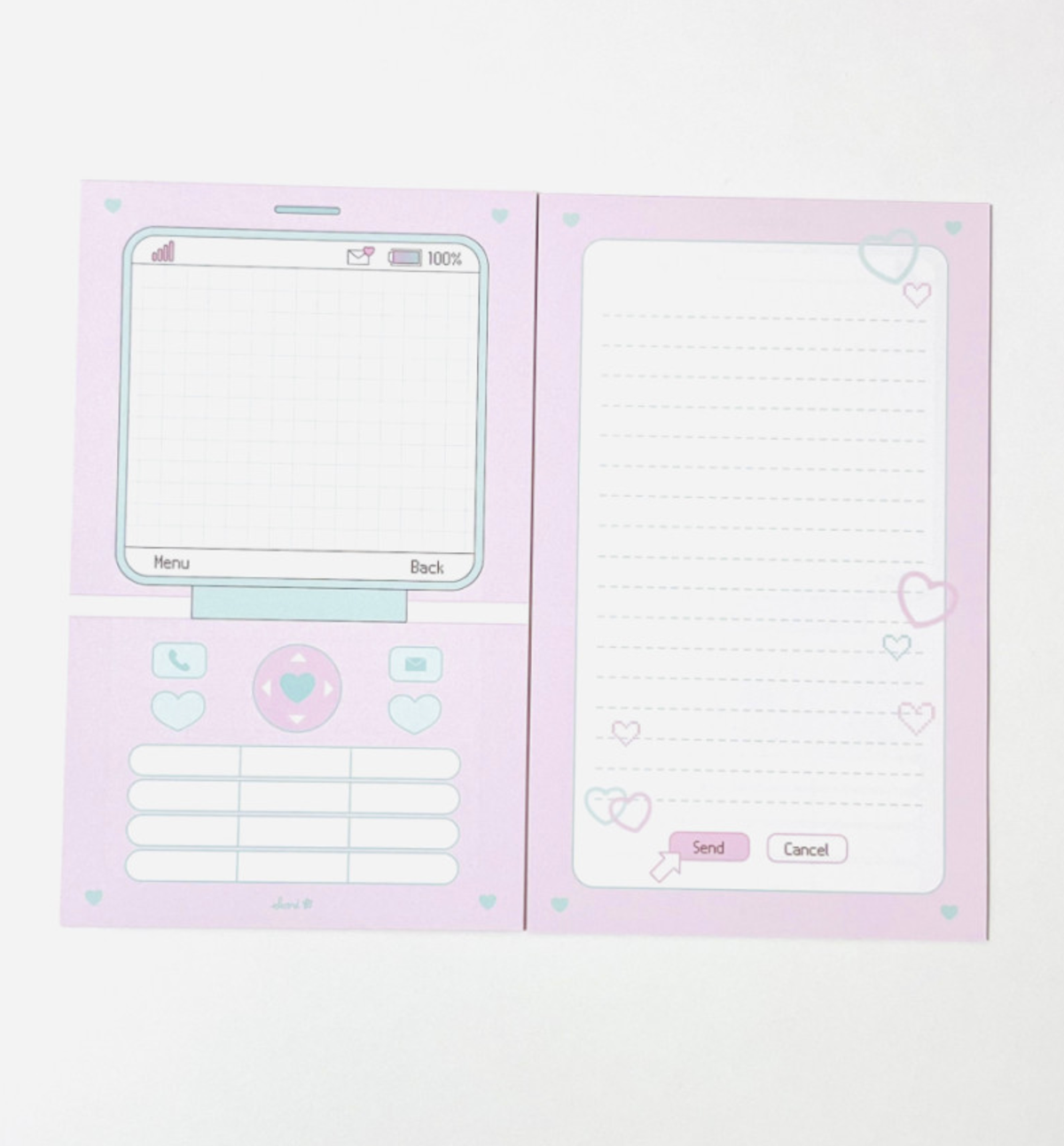 A6 Pink Memo Paper Refill
