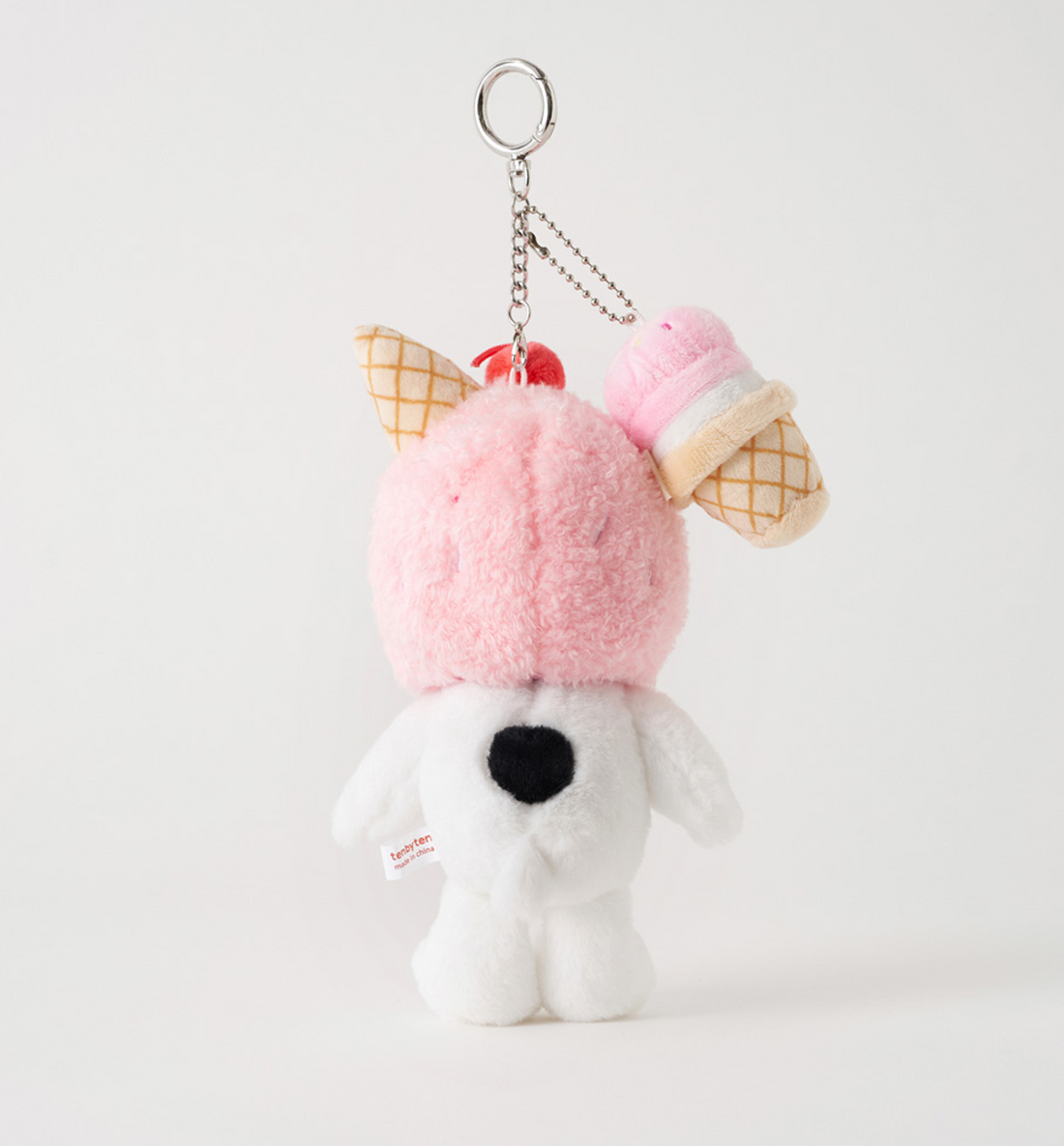 Peanuts Snoopy Strawberry Ice Cream Plush Keyring [16cm]