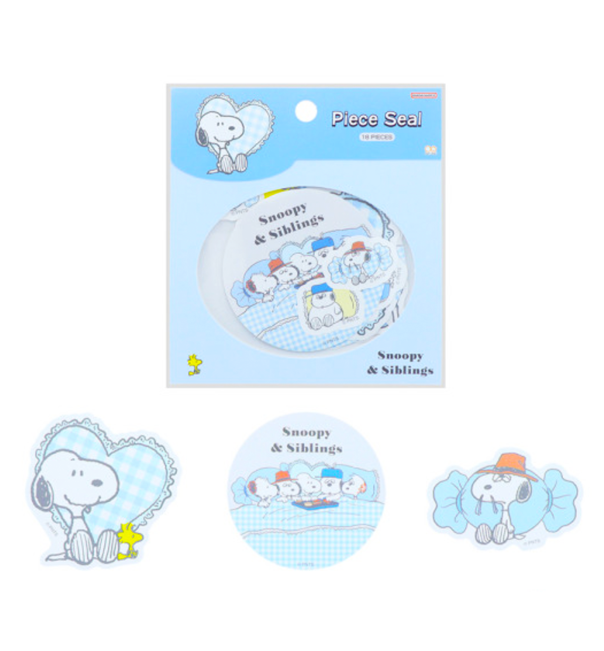 [JAPAN] Peanuts Snoopy Sticker Set [Snoopy & Brothers Sleepover]