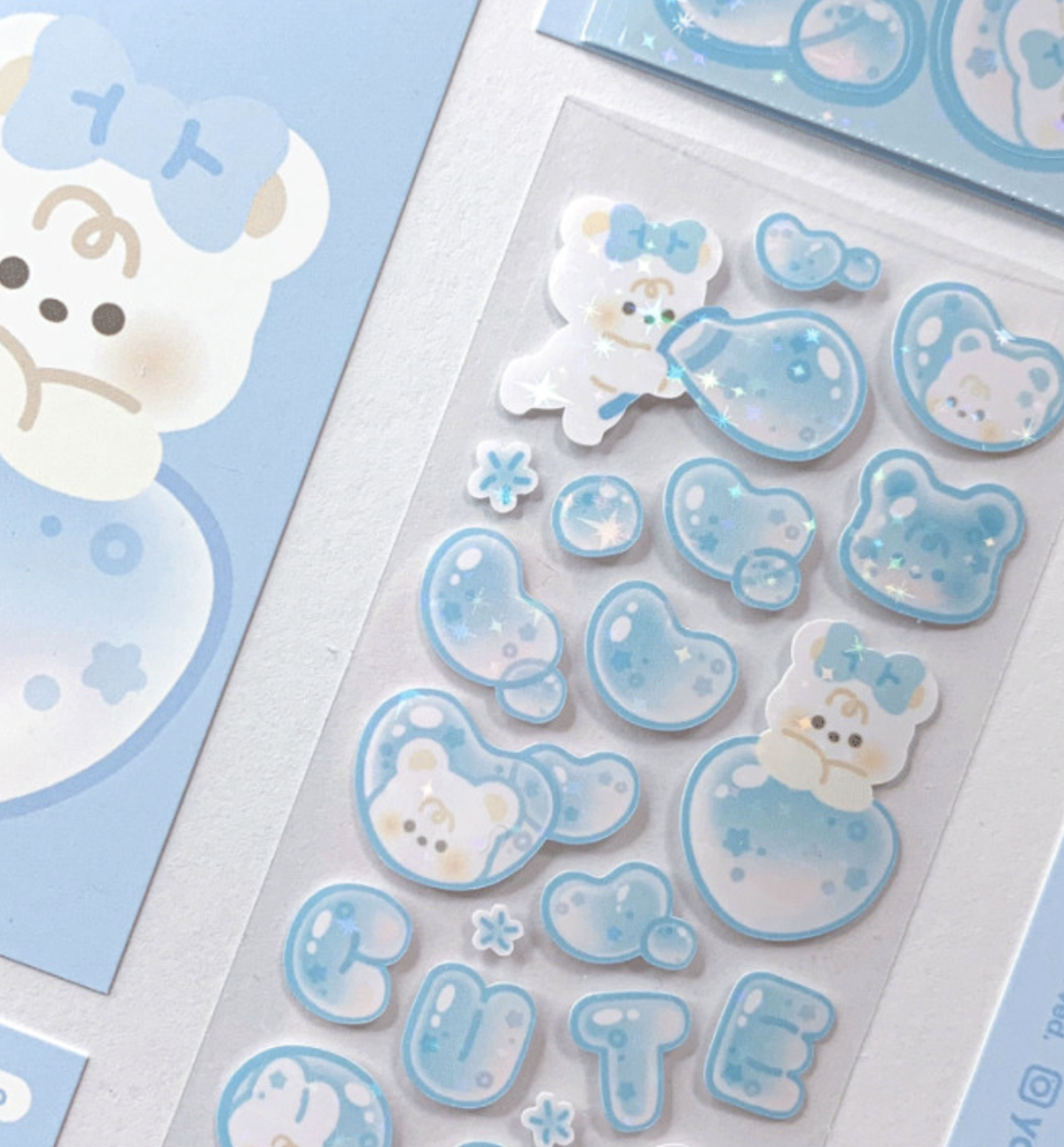 Blue Bubble Seal Sticker