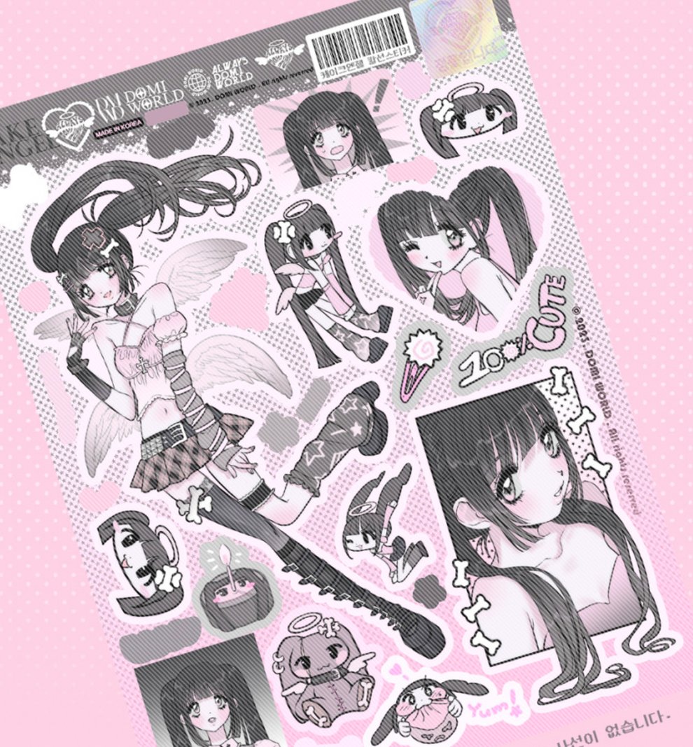 Domi World Cake Angel Sticker [Renewal]