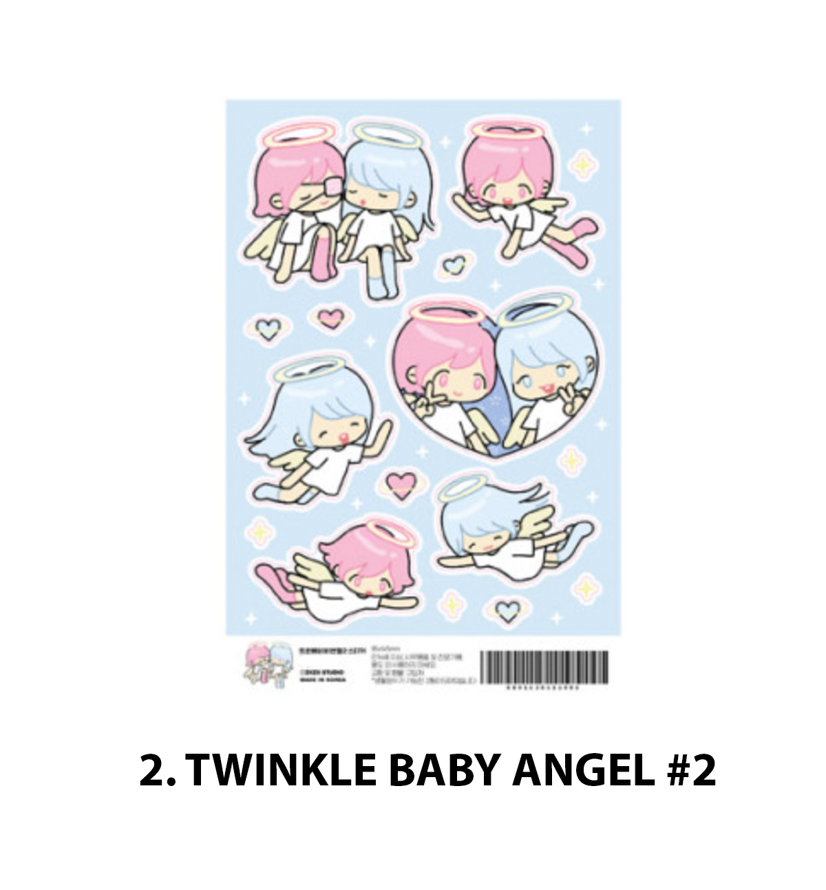 Twin Baby Angel Seal Sticker