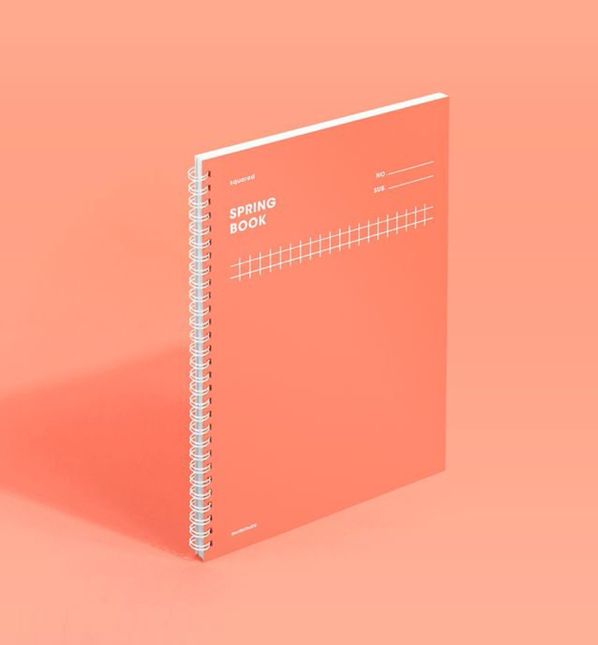 Spring Grid Notebook [Coral]