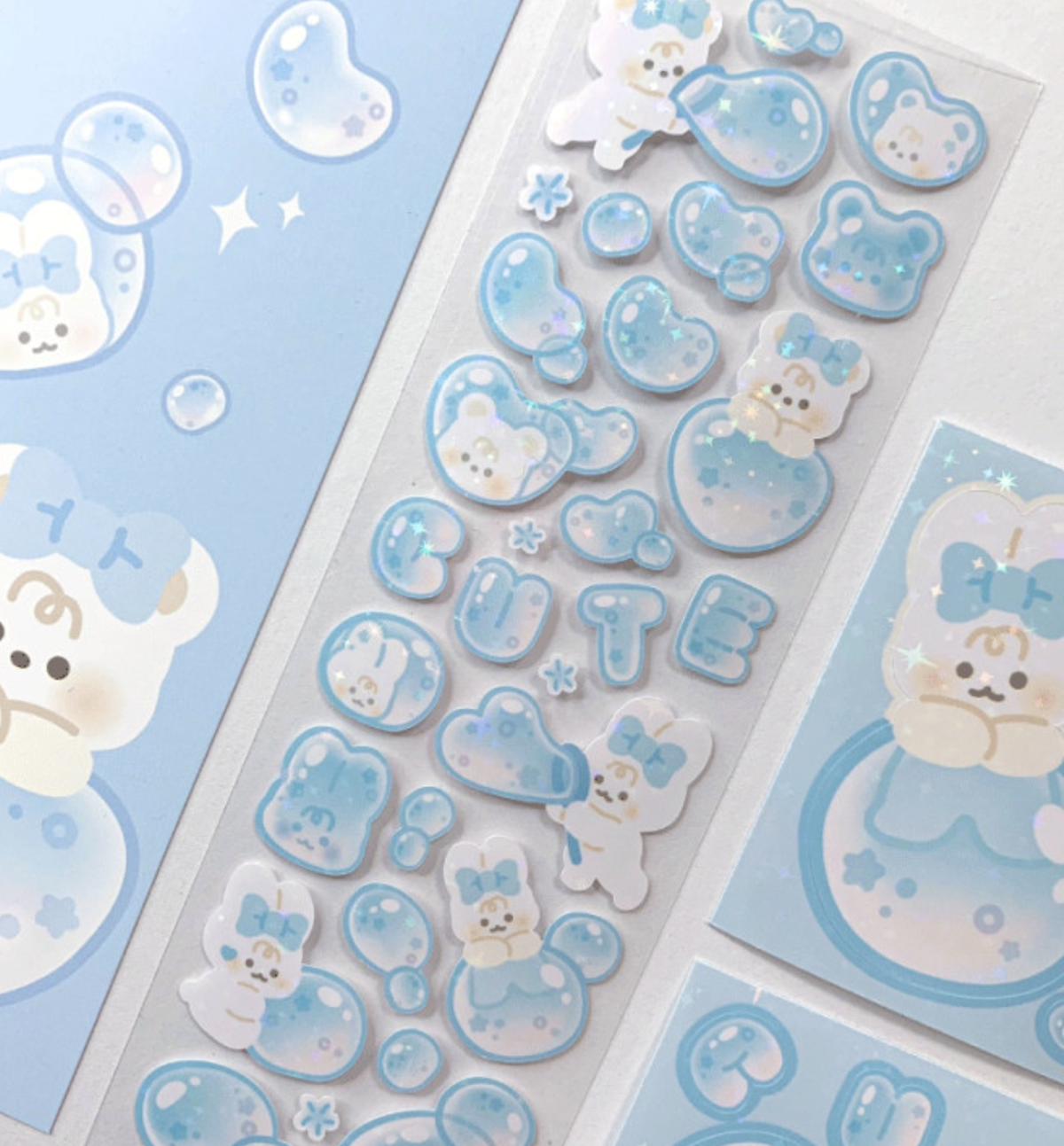 Blue Bubble Seal Sticker