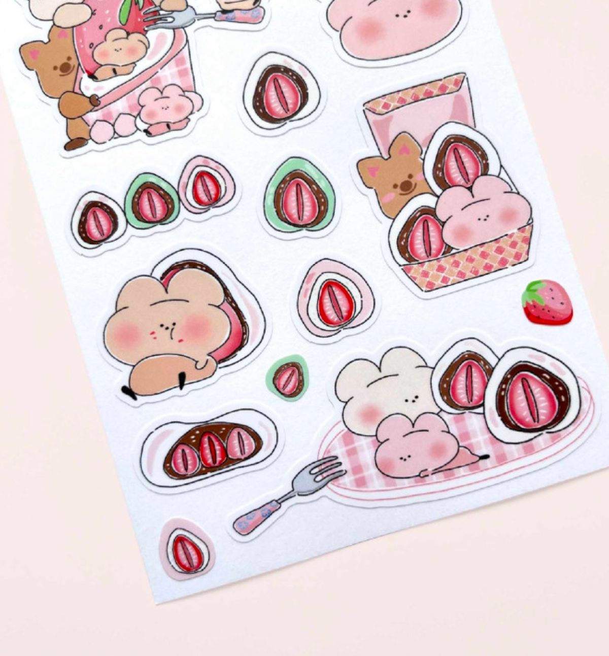 Strawberry Mochi Seal Sticker