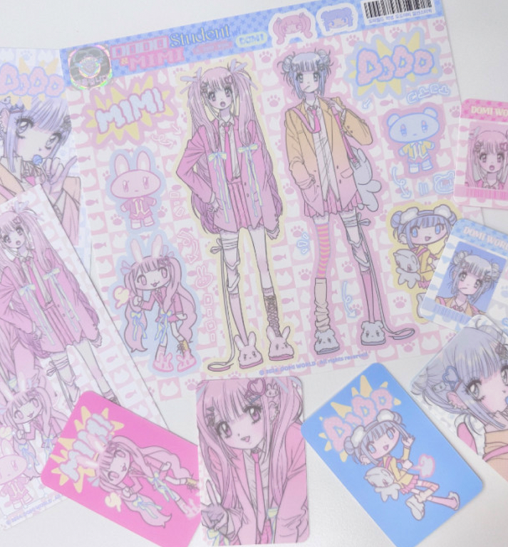 Domi World Dodo & Mimi Student Sticker