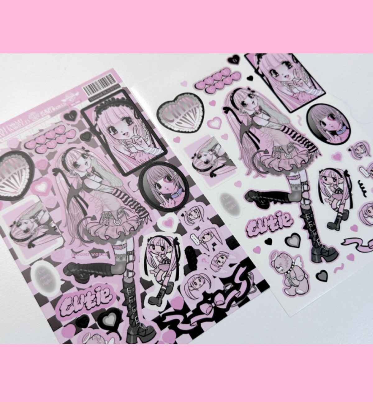 Angel Sticker [Renewal Black Pink]