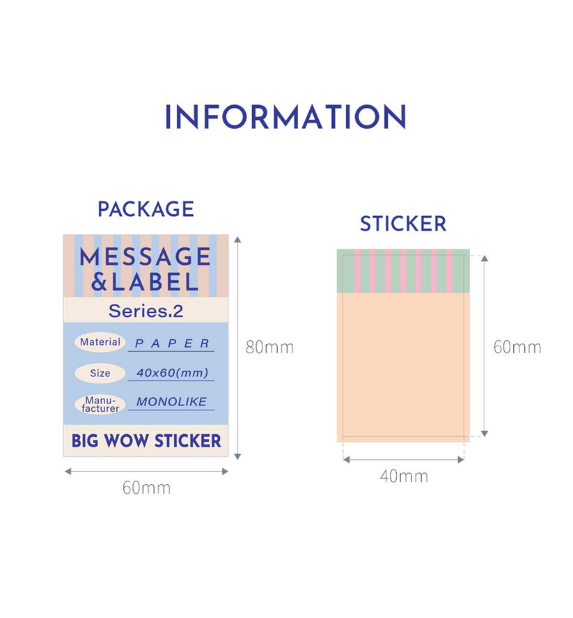 Big Wow Message & Label Sticker Pack [Ver. 2]