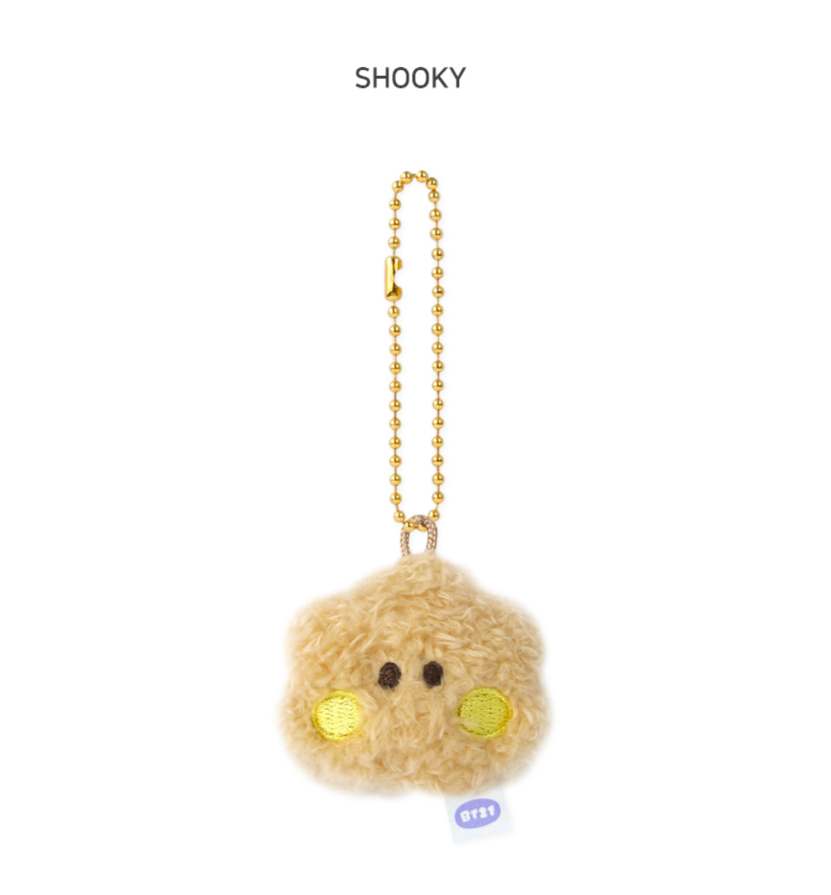 BT21 Minini Plush Face Keyring [Shooky]