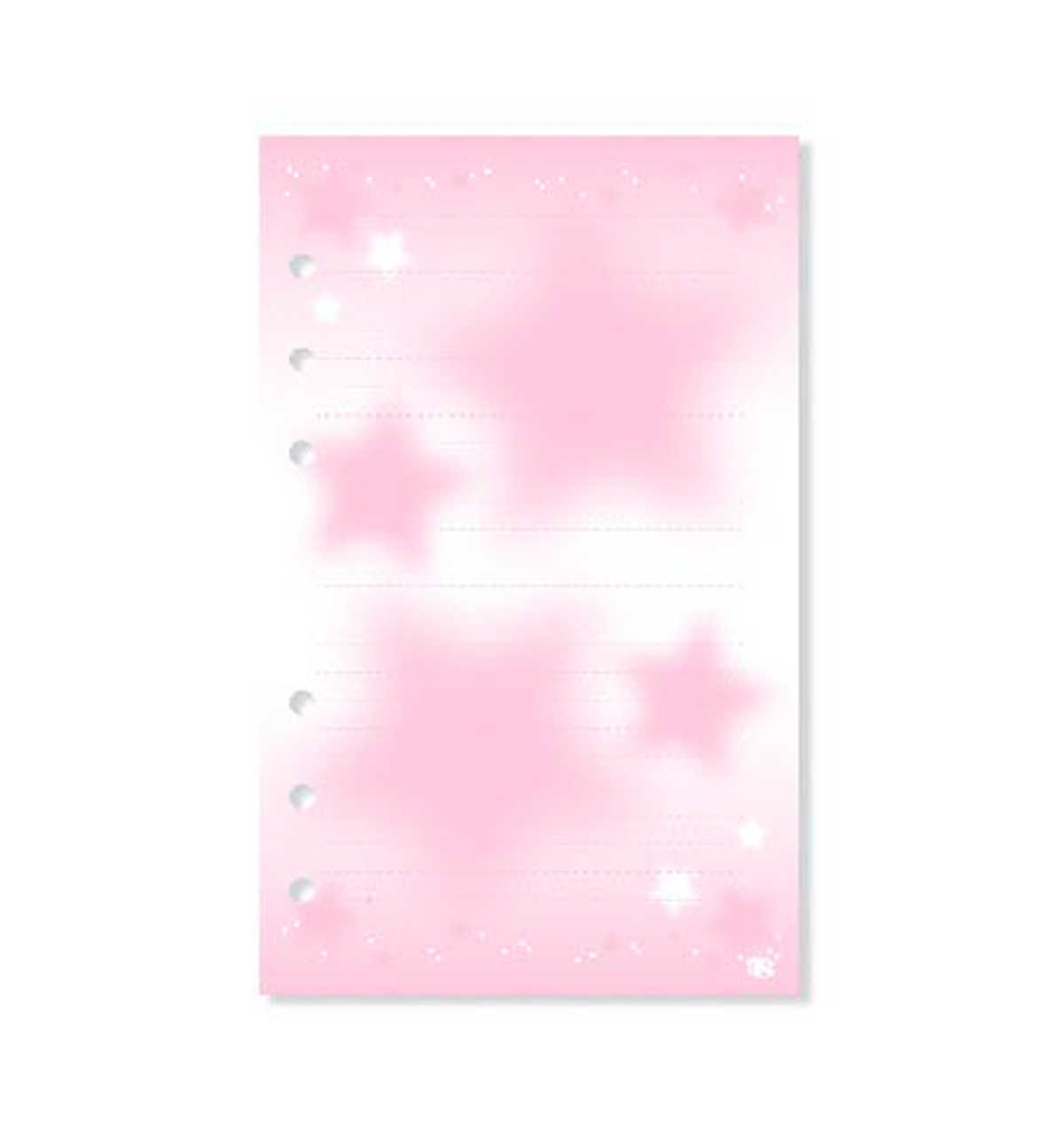 A6 Star Note Paper Refill [Pink]