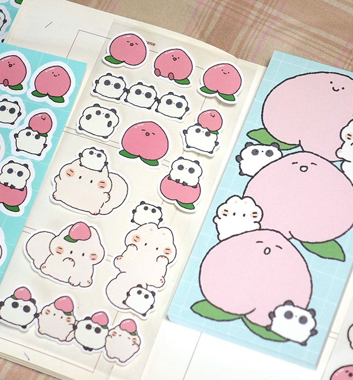 Panda Peach Seal Sticker