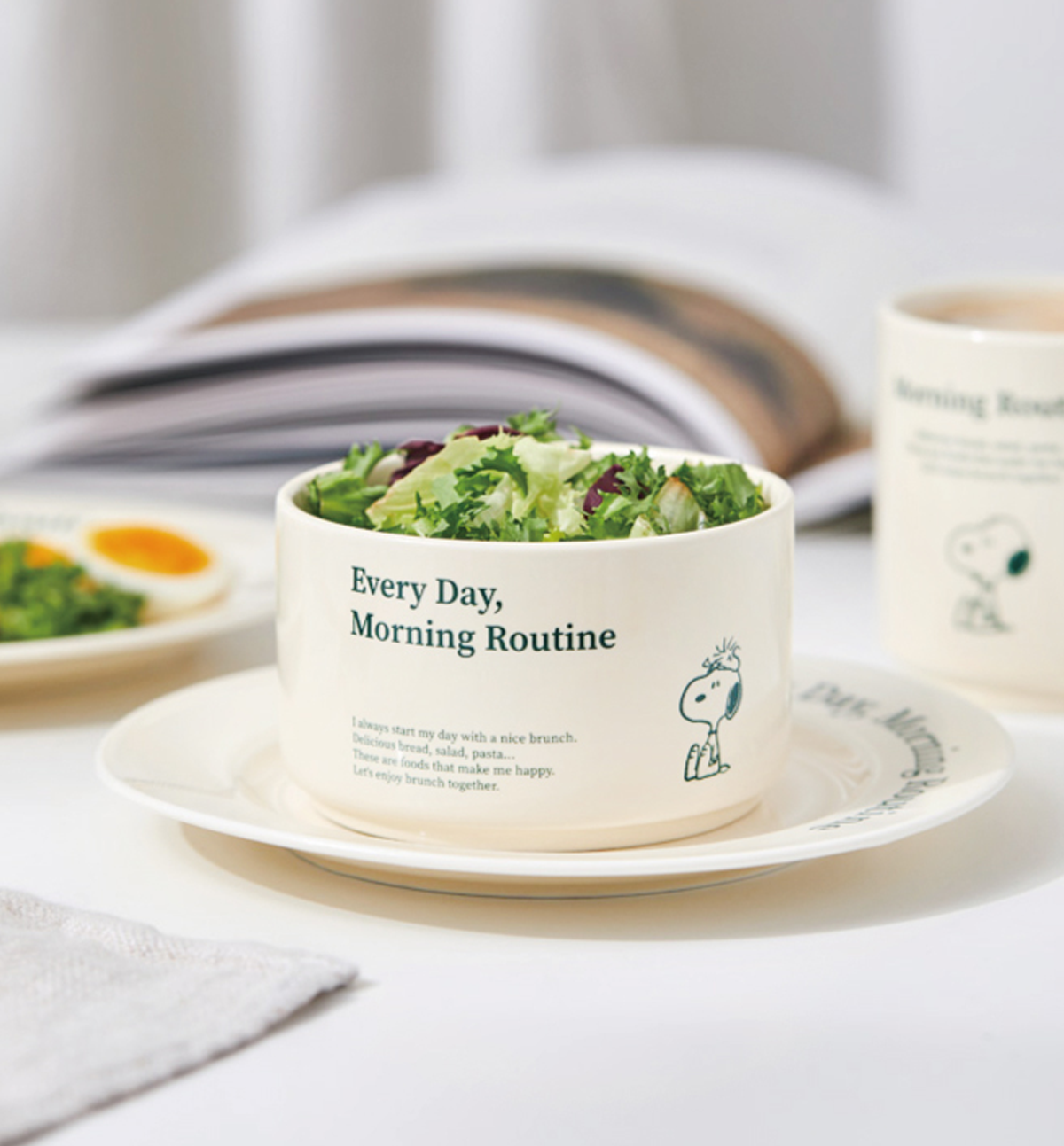 Peanuts Snoopy Soup Bowl [Lettering Line]