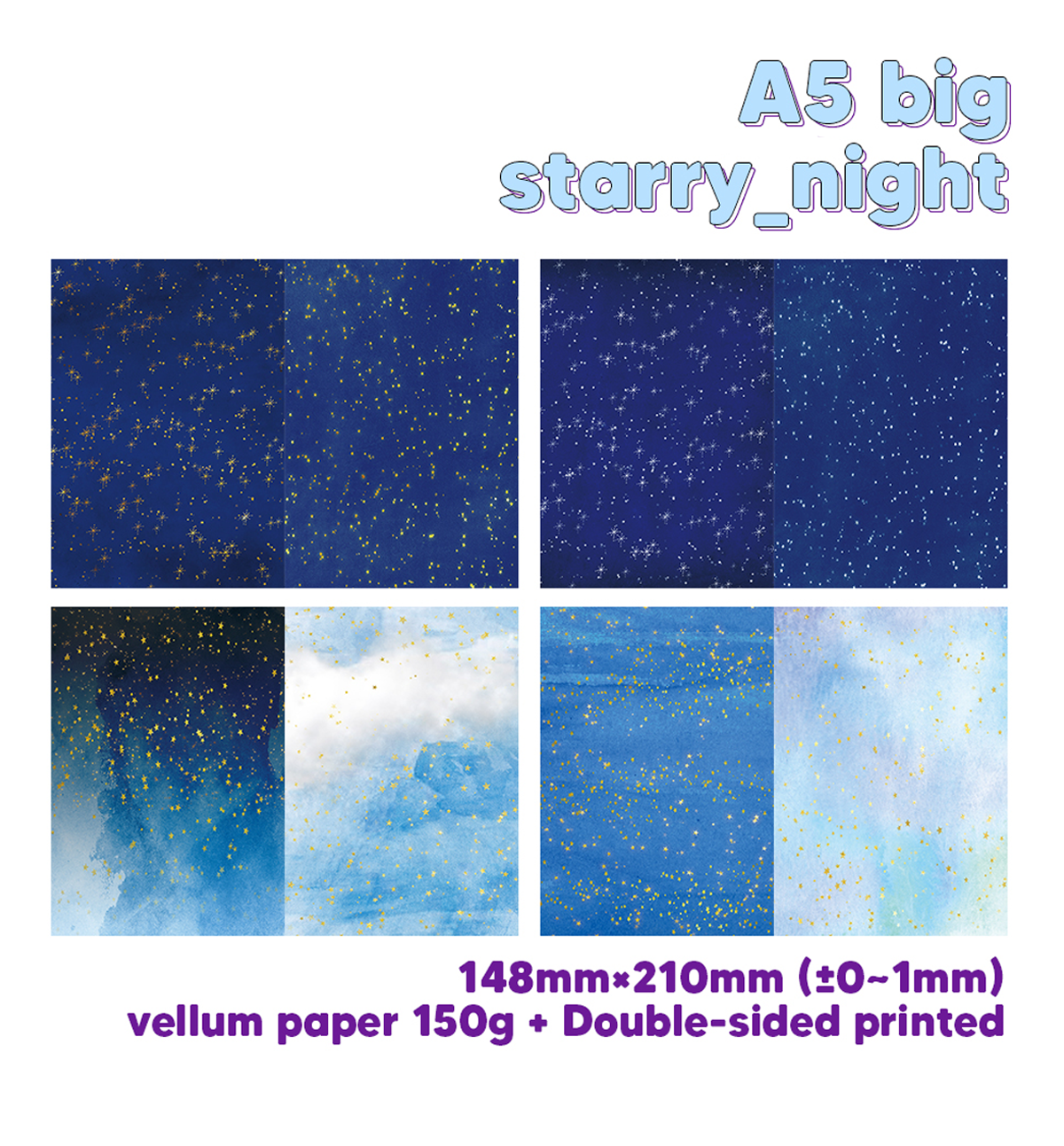 A5 Starry Night Paper Refill