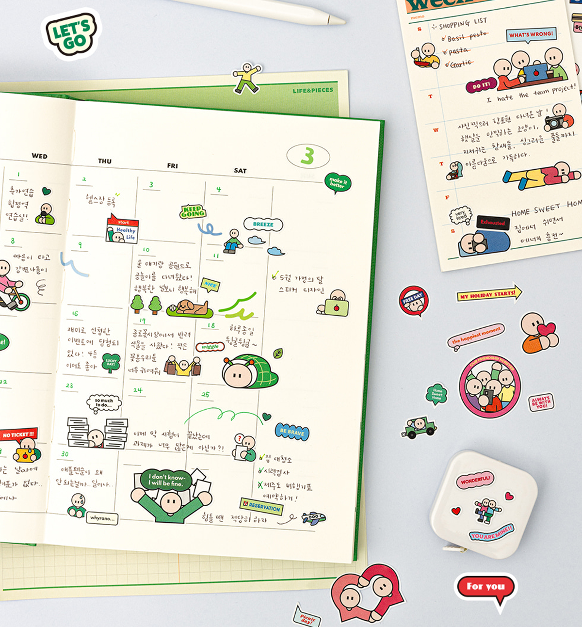 Simpler Daily Point Sticker Pack [6 Sheets]