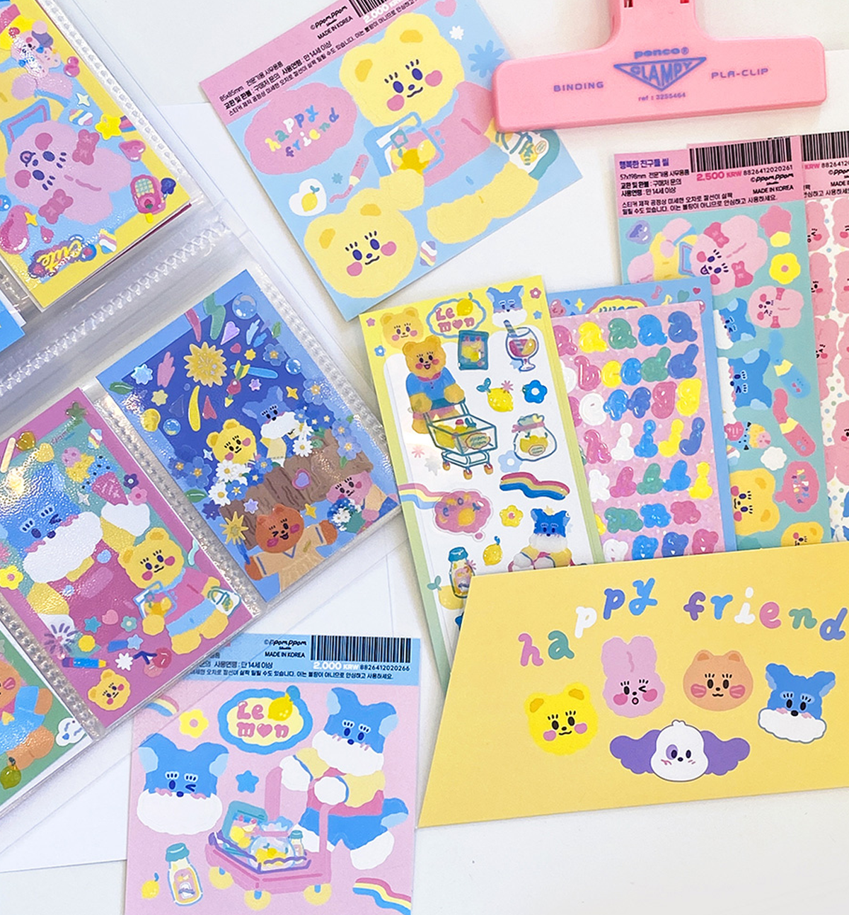 Color Pop Paper File & Sticker Pack [11 Items]