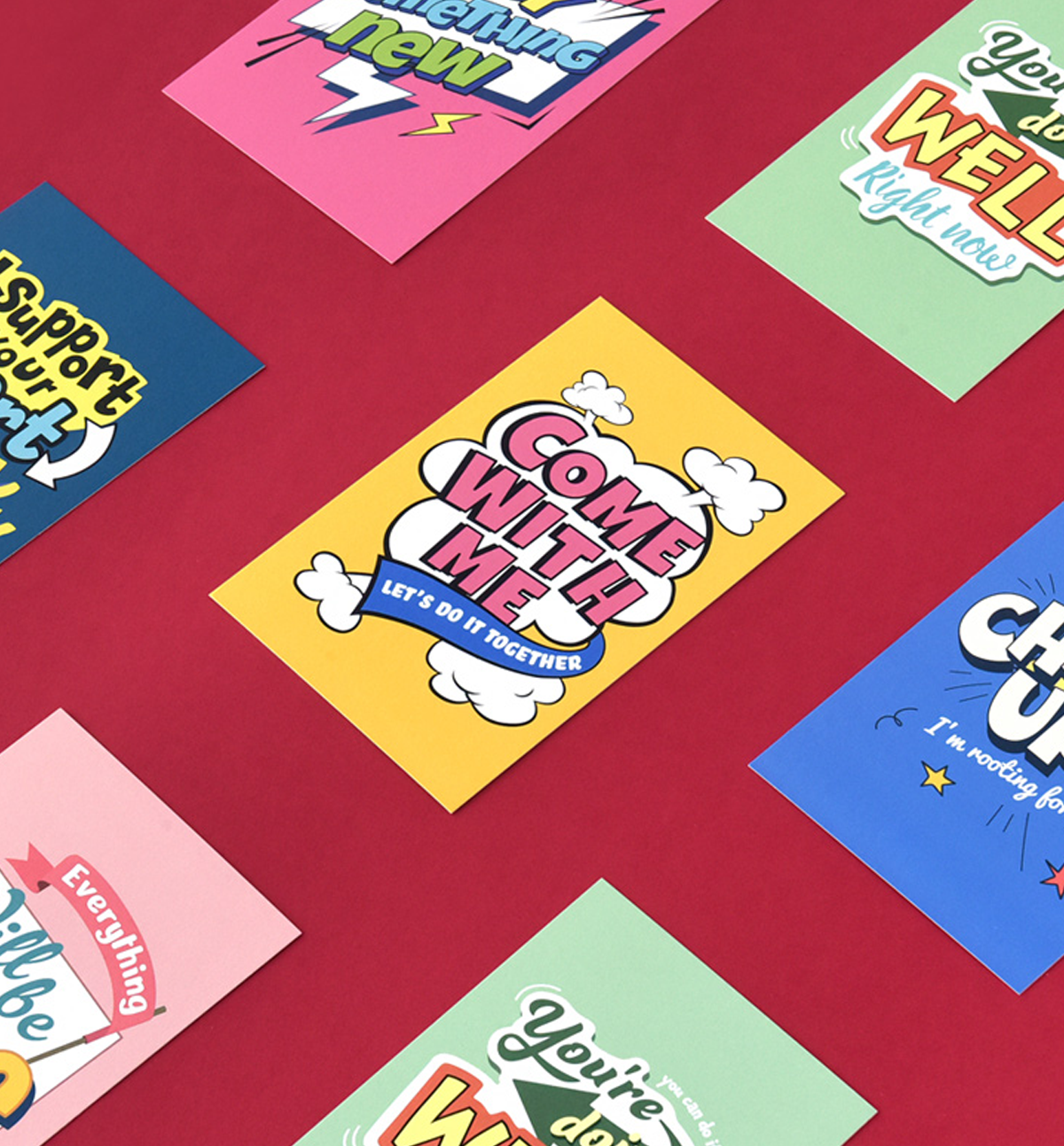 Pop! Typo Postcard Set