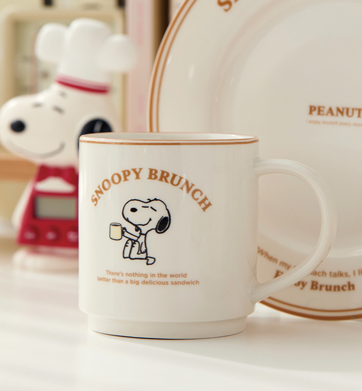 Peanuts Snoopy Mug Cup [Brown Line]