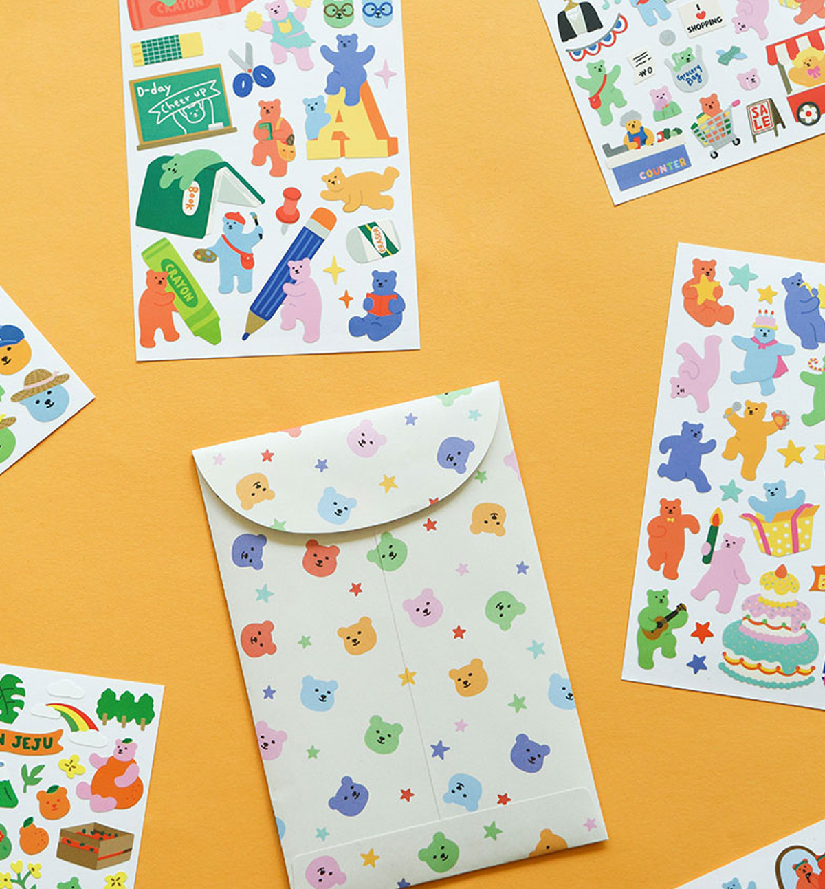 Jelly Bear Sticker Set [12 Sheets]