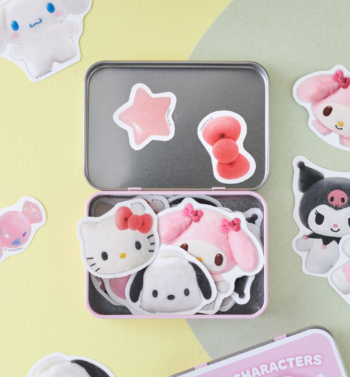 Sanrio Pompom Tin Case Sticker Pack [40 Stickers]