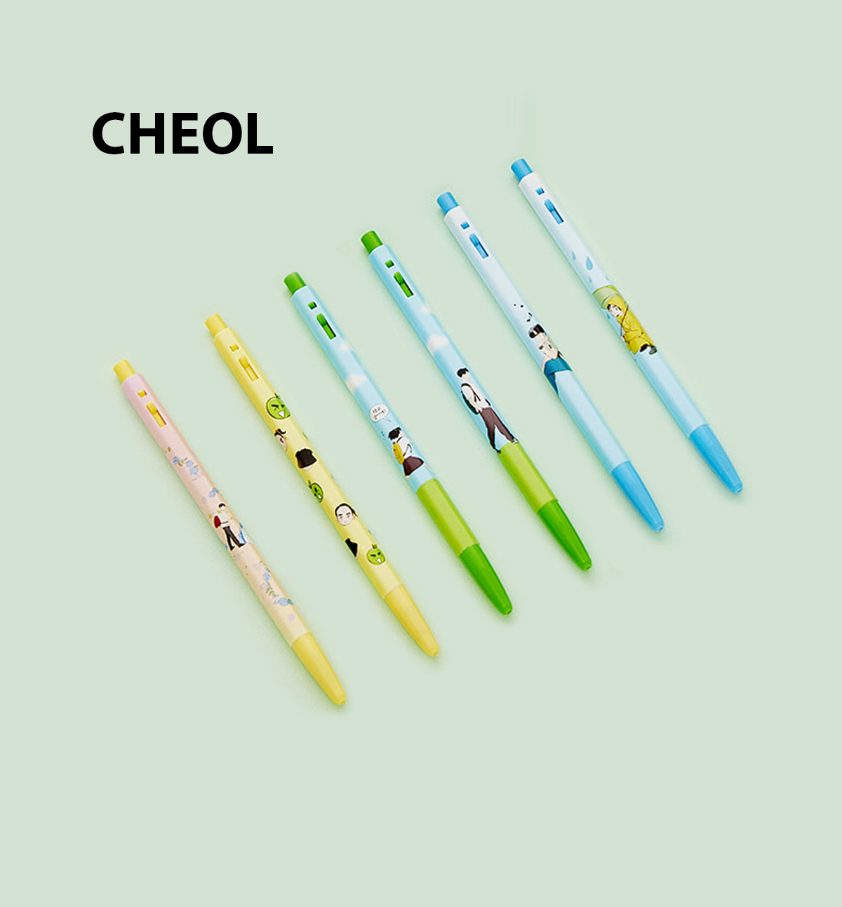 153 After School Lessons For Unique Apples 6 Pens Set [Limited Edition