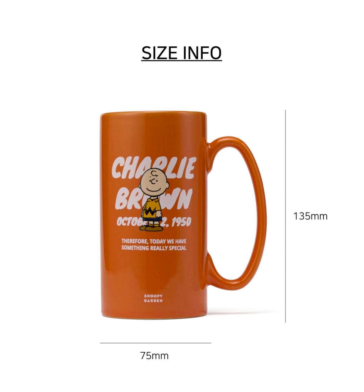 Peanuts Charlie Brown Colored Long Mug Cup