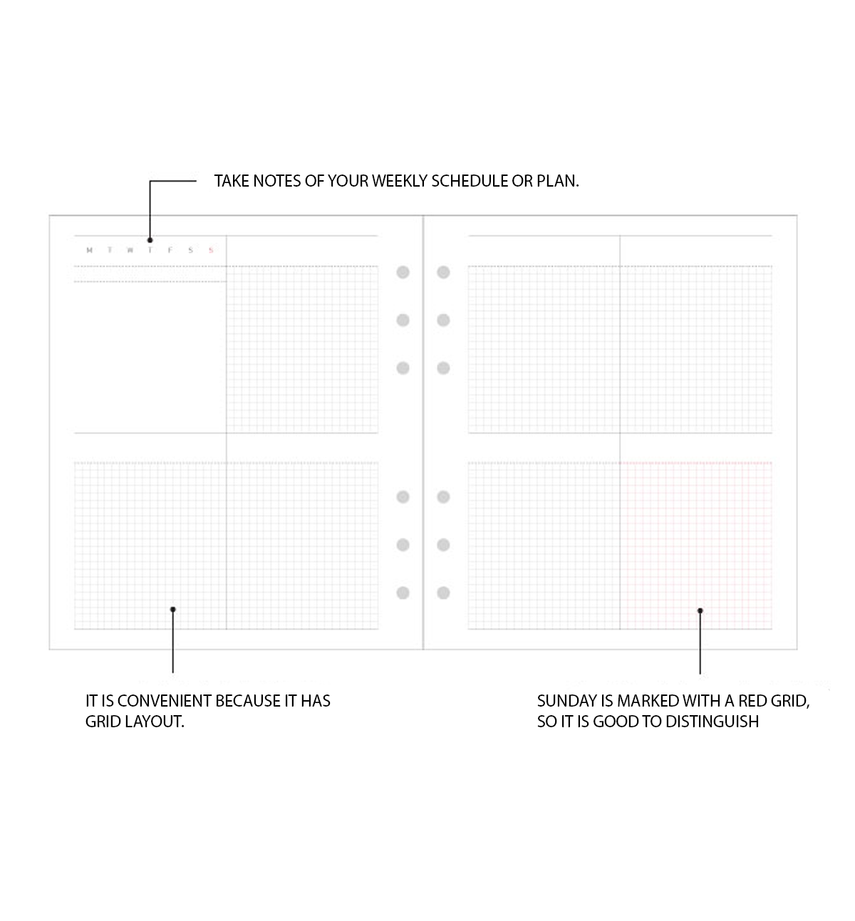A6 Wide Weekly Planner Refill
