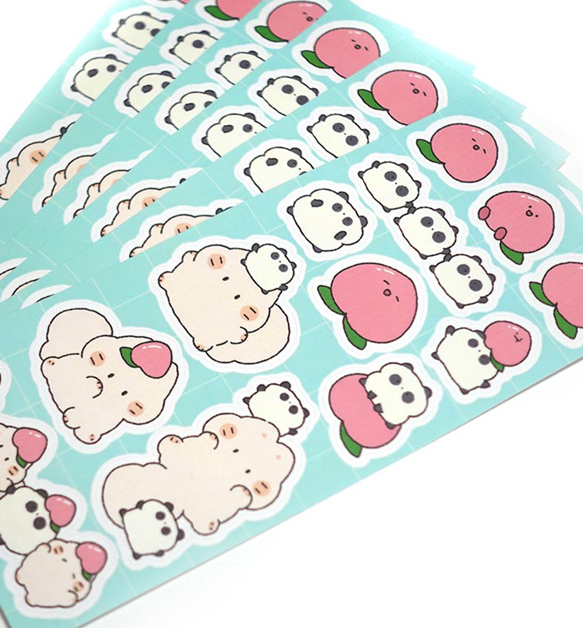 Panda Peach Seal Sticker
