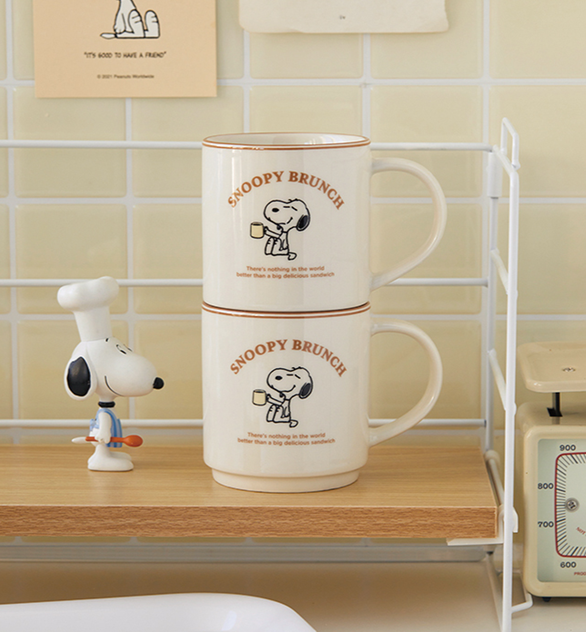 Peanuts Snoopy Mug Cup [Brown Line]