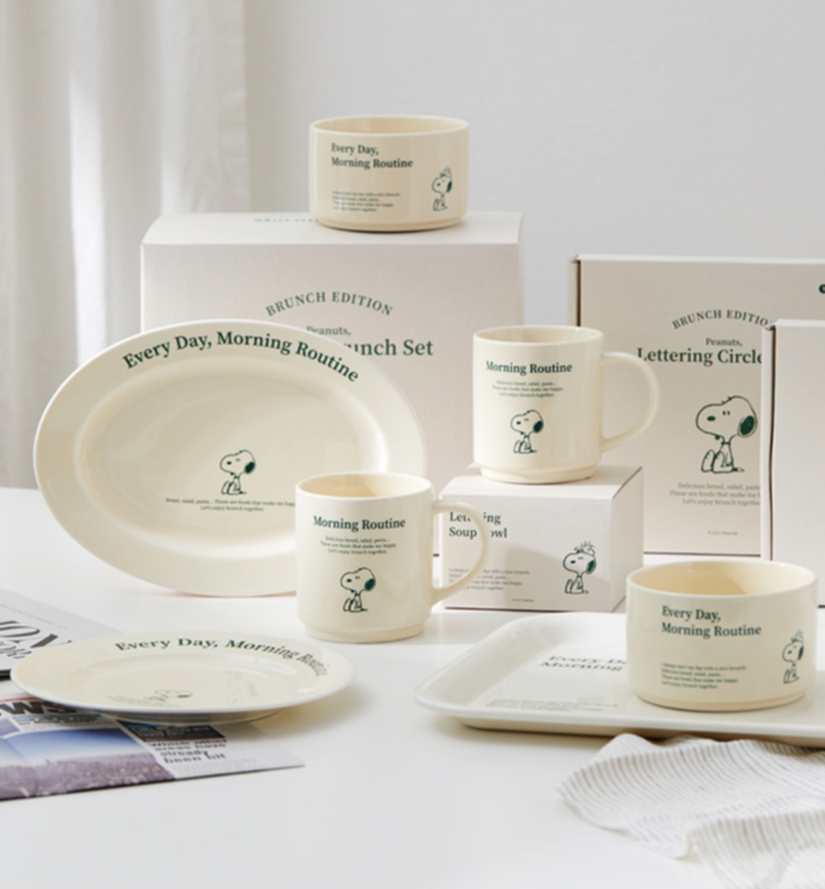 Peanuts Snoopy Soup Bowl [Lettering Line]