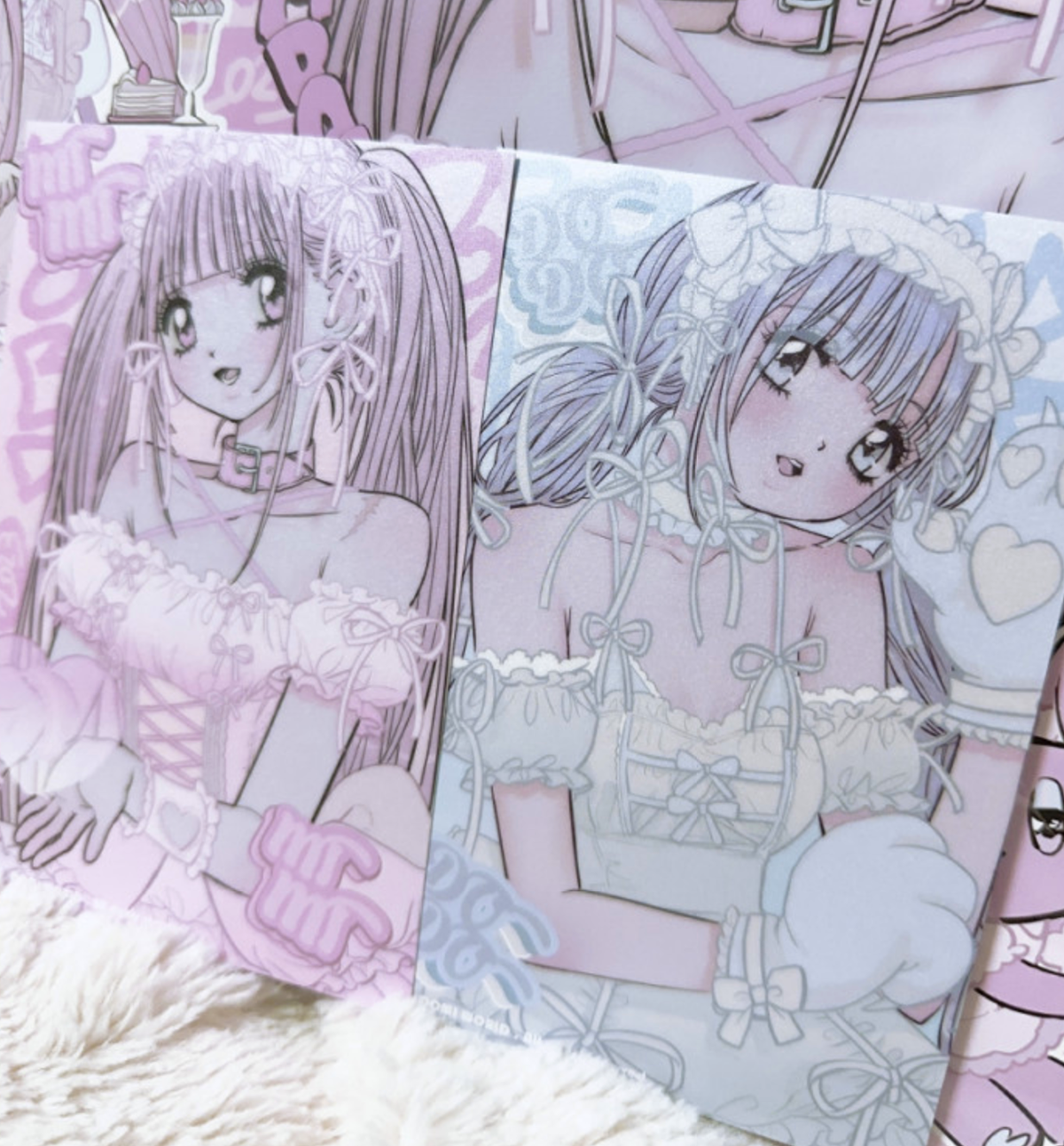 Domi World Dodo & Mimi Ribbon Postcard Set [2 Postcards]