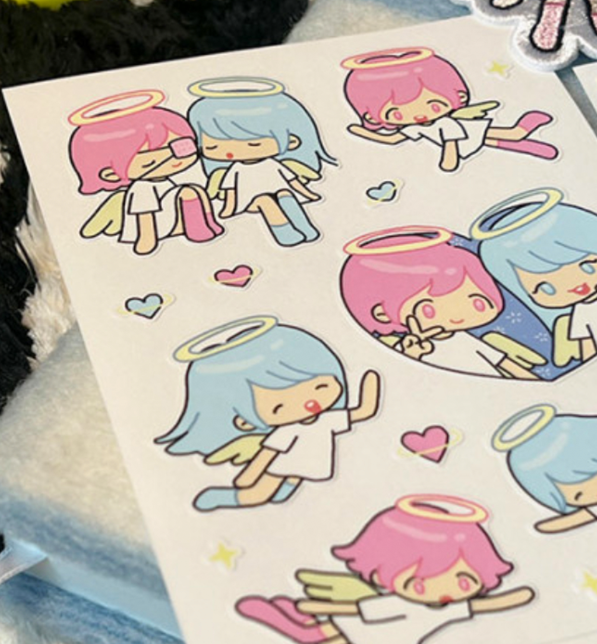 Twin Baby Angel Seal Sticker