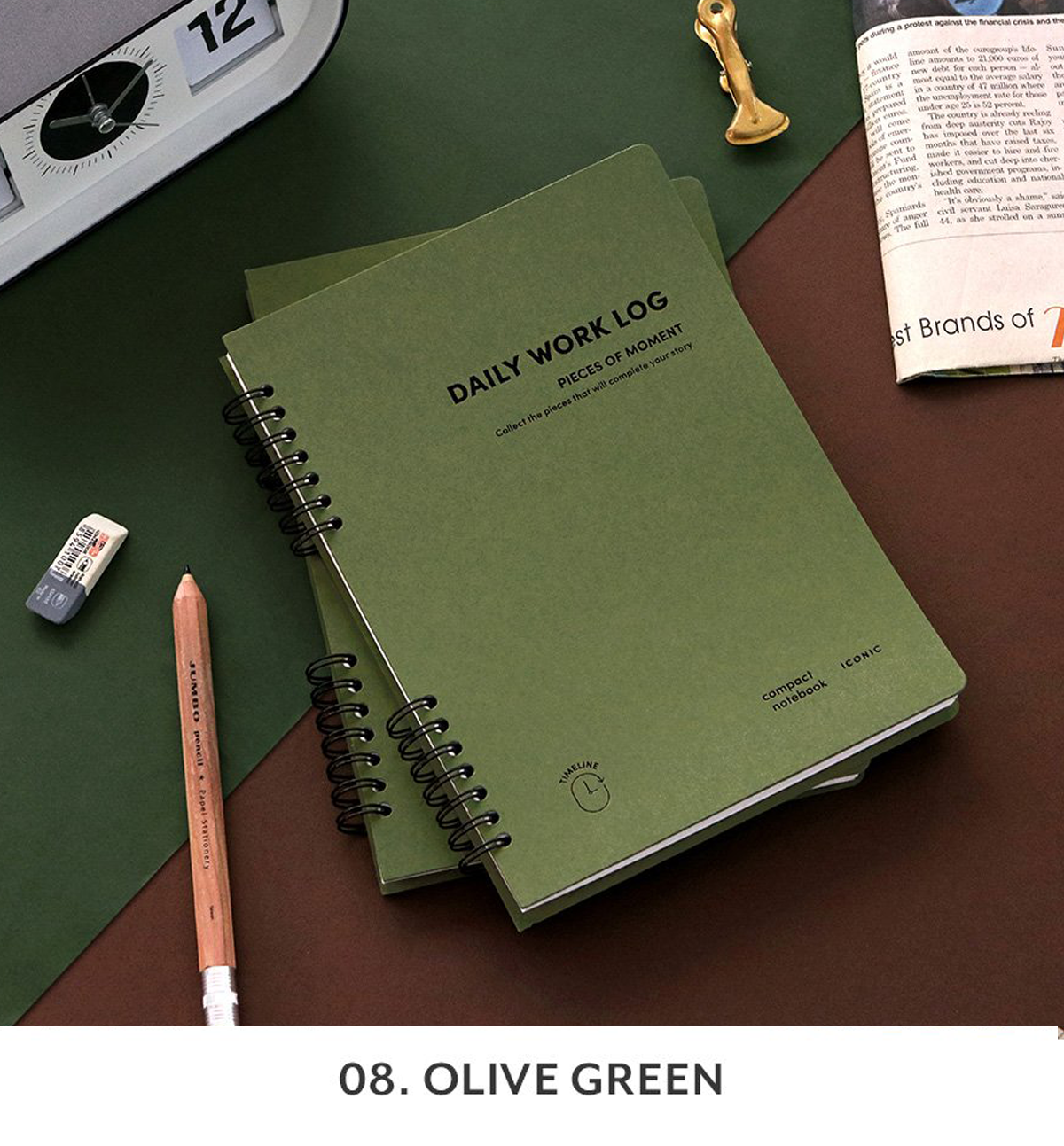 A5 Compact Daily Work Log Notebook [4 Colors]